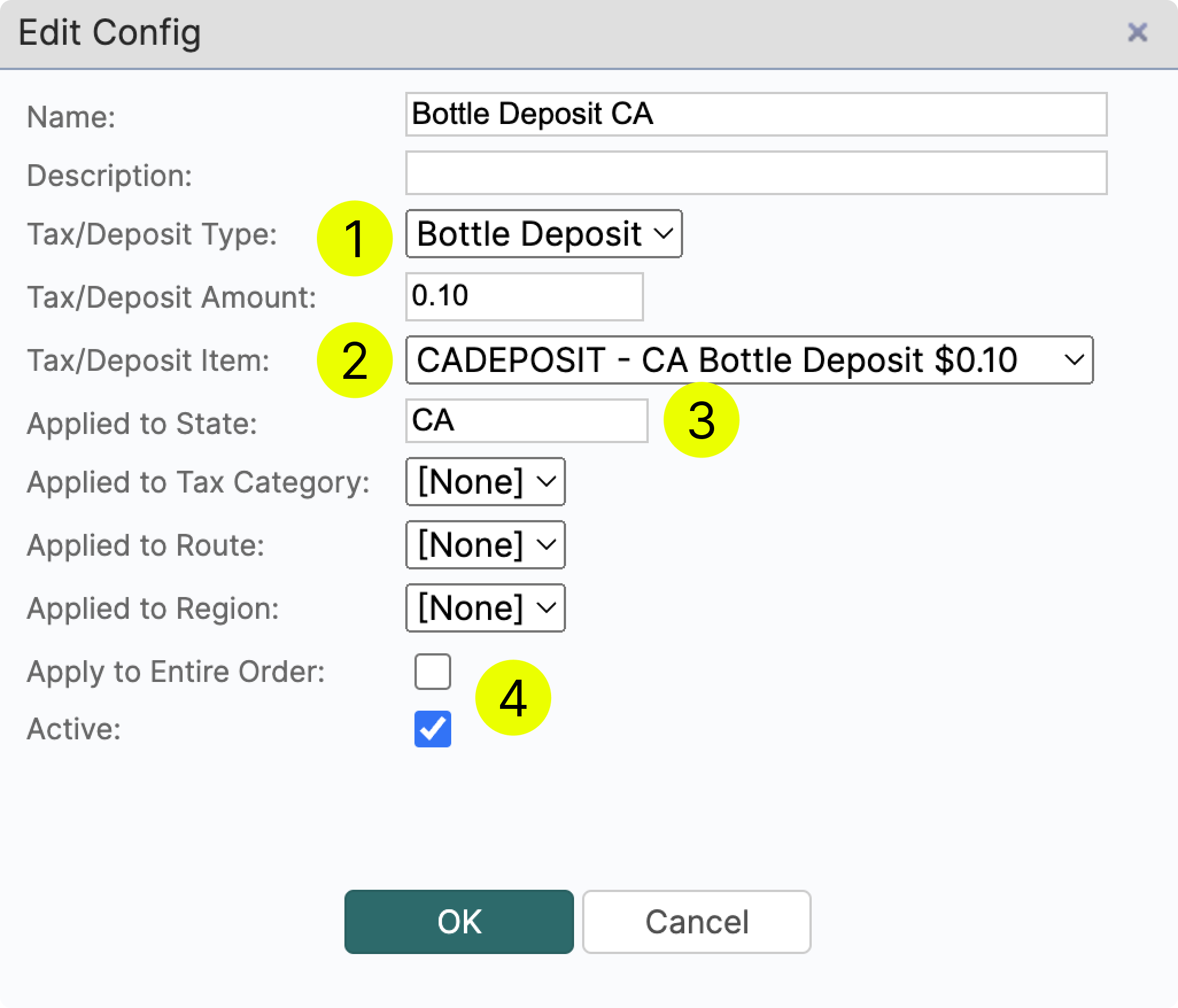 Item Taxes and Deposits Manager | LodDepot Help